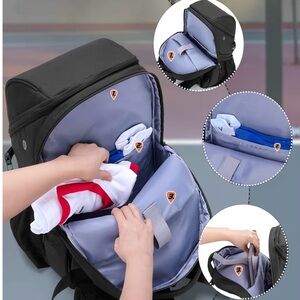 Bags | Black Sports Backpack With Shoe Compartment For Your Basketball ...